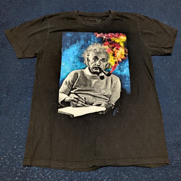 Shirts | Worn Albert Einstein Universe Tee Black Large | Poshmark